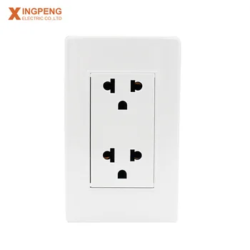 Universal Household 110v -250v Double Us Power Wall Outlet Socket - Buy ...