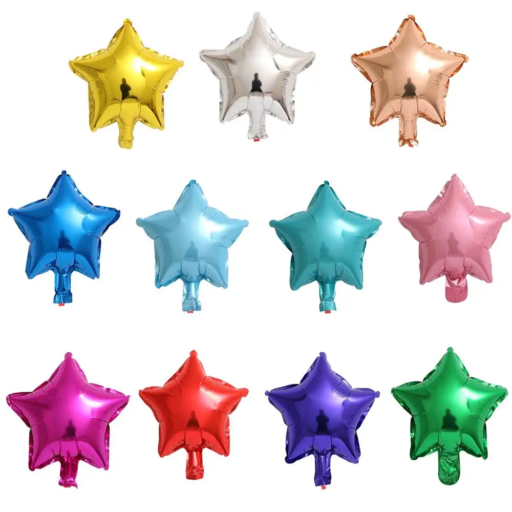 10 Inch Mini Pentagram Love Four-pointed Star Aluminum Foil Balloon ...