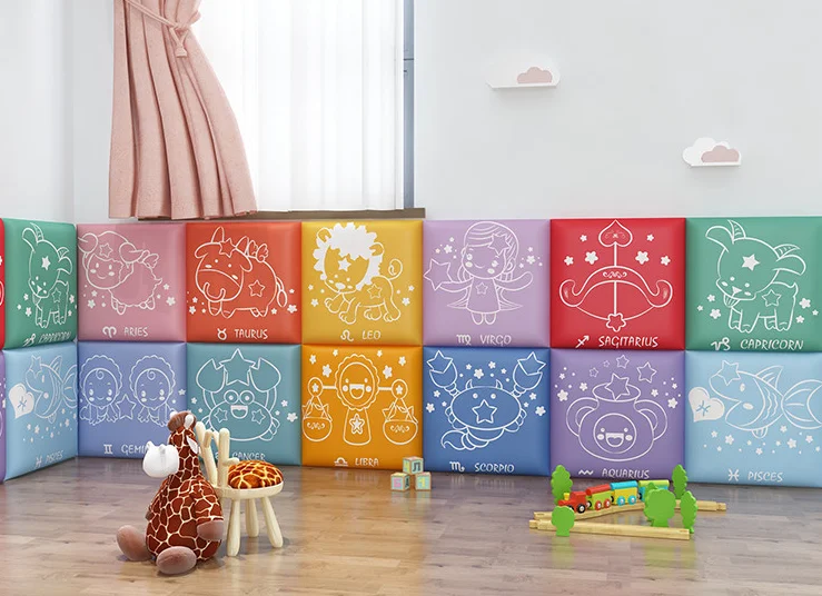 2020 New Design Cartoon Bedroom Soft Foam Wall Padding