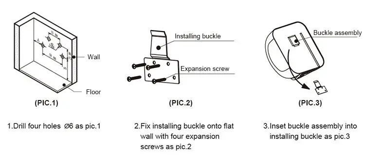 Electric Hand Dryer - Foldable, ABS Plastic, 1400W Power