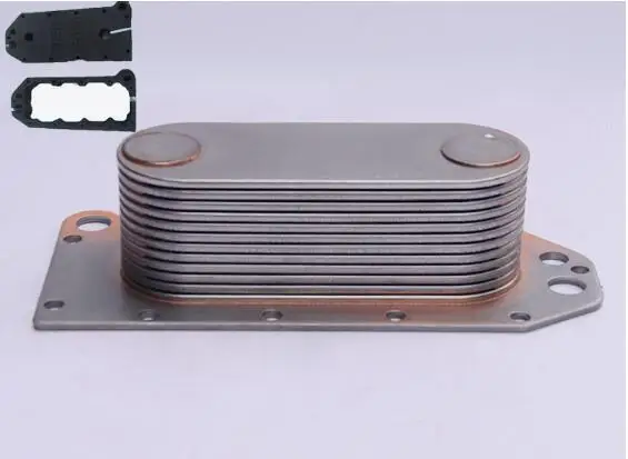 Engine Oil Cooler Core Assembly Qsk15 4096850 4095521 Oil Cooler Kit ...
