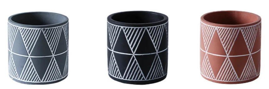 Vintage Flower Pots Ceramic - Retro Planter Boxes