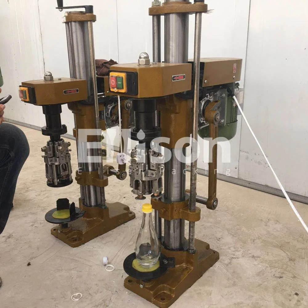 Semi-automatic Manual Operation Plastic Glass Bottle Aluminum Ropp ...