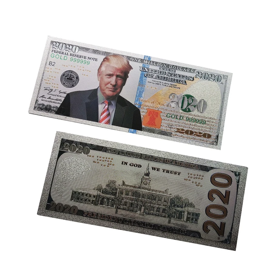 2020 Factory Dollar Usa President Trump Election 24k Gold Foil Banknote ...