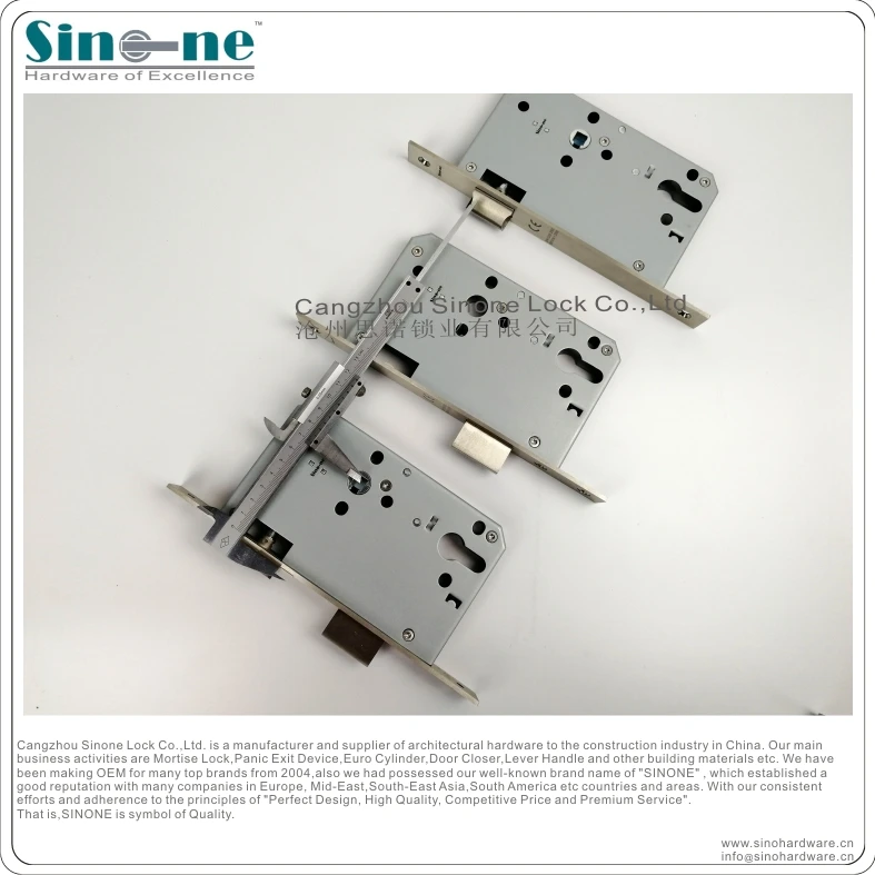 70mm Backset Euro Fire Rated Mortise Latch Bolt Lock Body