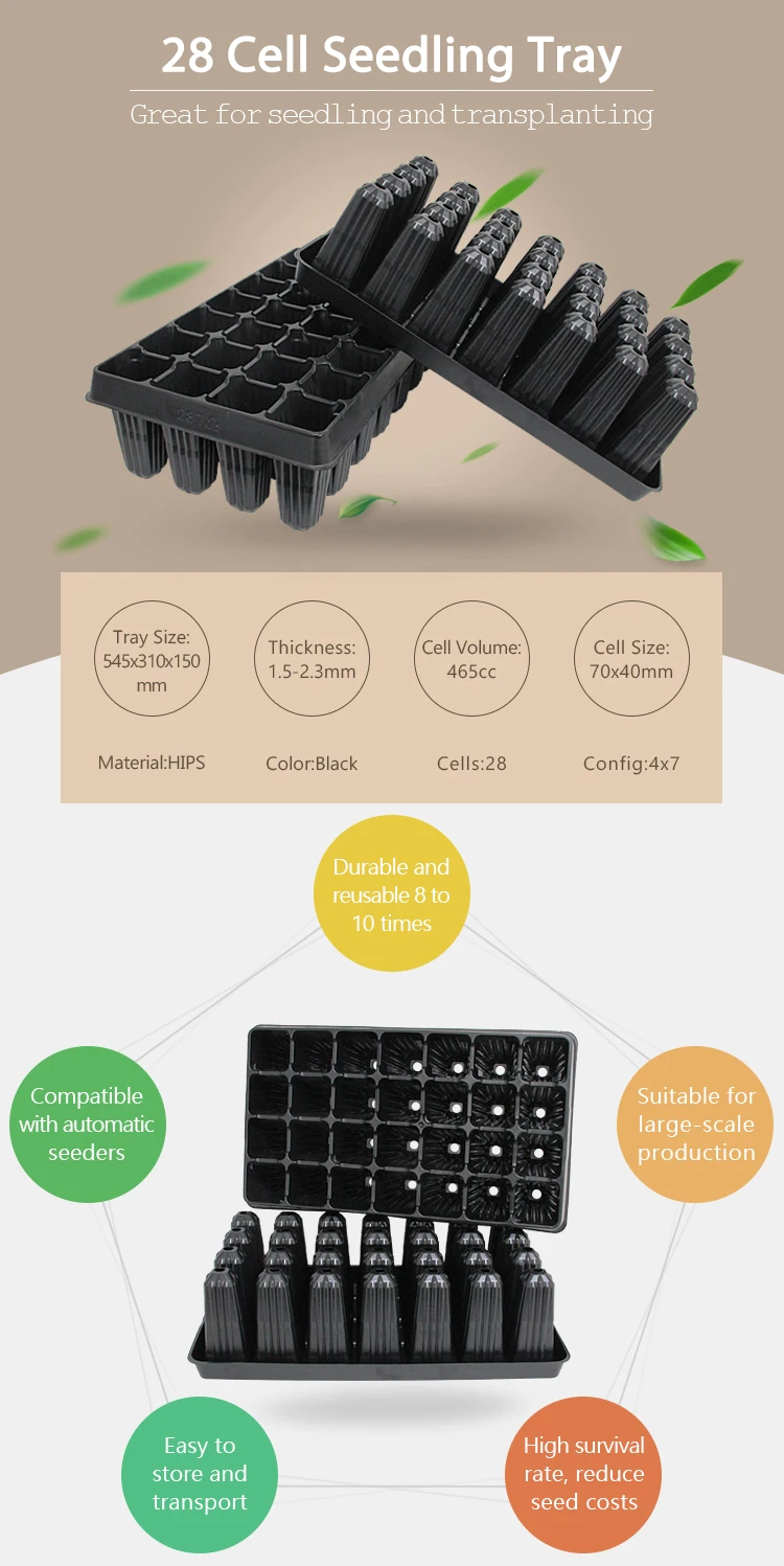 YUBO Forestry Tree Plastic Seed Starter Tray - 28 Cells