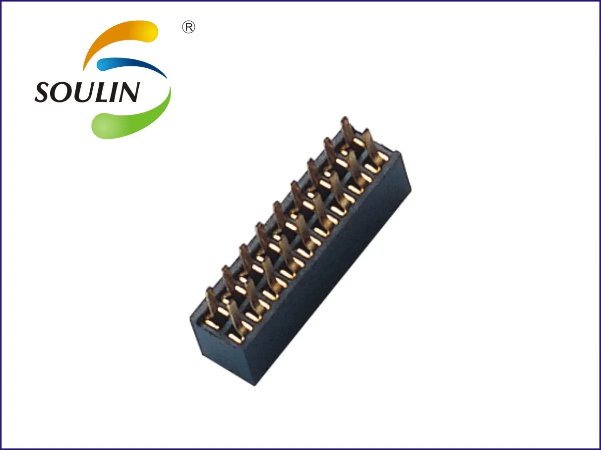 1.27mm Pitch Female Header With Different Post Insulation Height=4.3mm ...