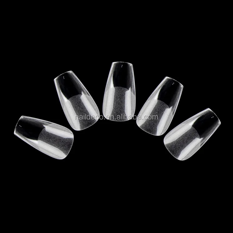 Nadeco Full Cover Sanding Inside Acrylic Coffin Style Manicure False ...