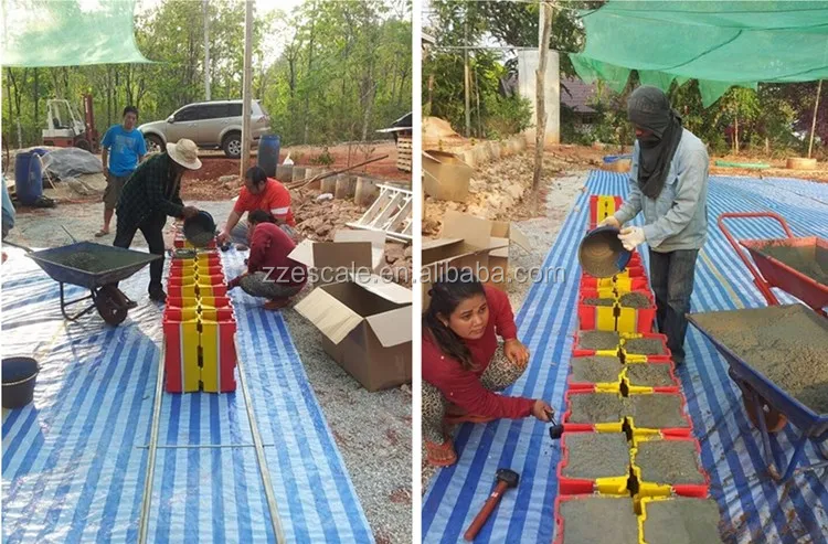 Hot Sell Concrete Hollow Block Precast Moulds Plastic Mould Wall Brick ...