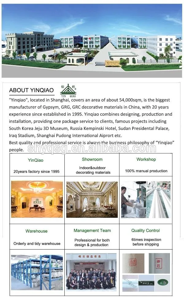 GRG Wall Panels - Magnificent Pattern Carving & Fireproof