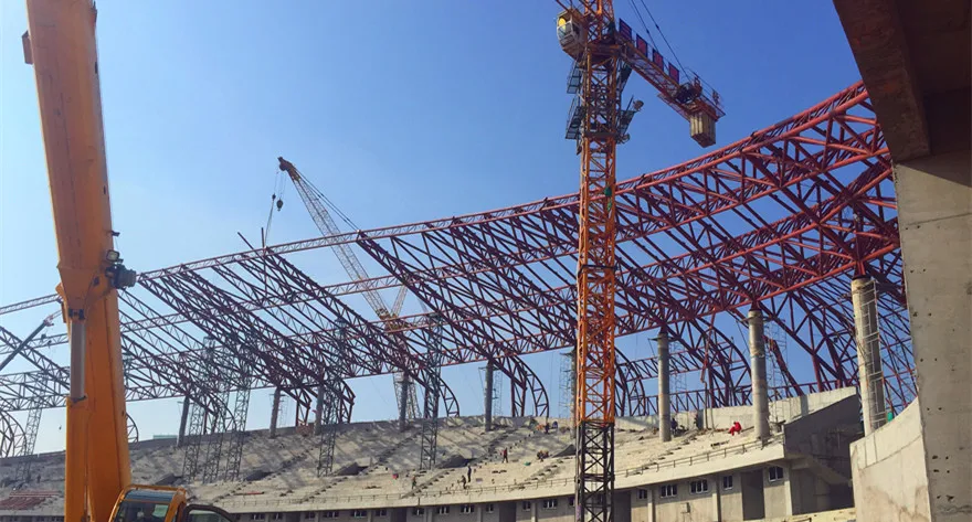 Prefabricated Modern Steel Truss Stadium Center For Football Match ...