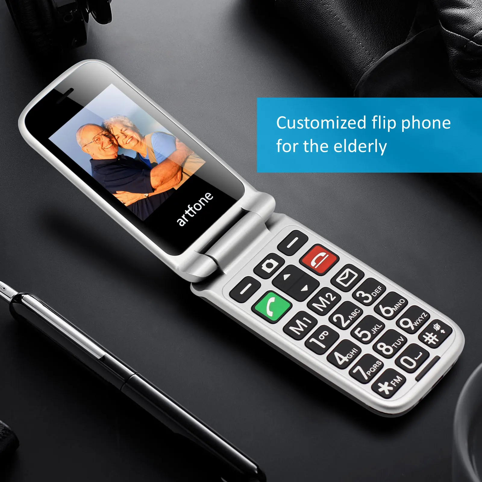 MTK 2G Senior Flip Phone - Dual SIM, Big Font, SOS Key