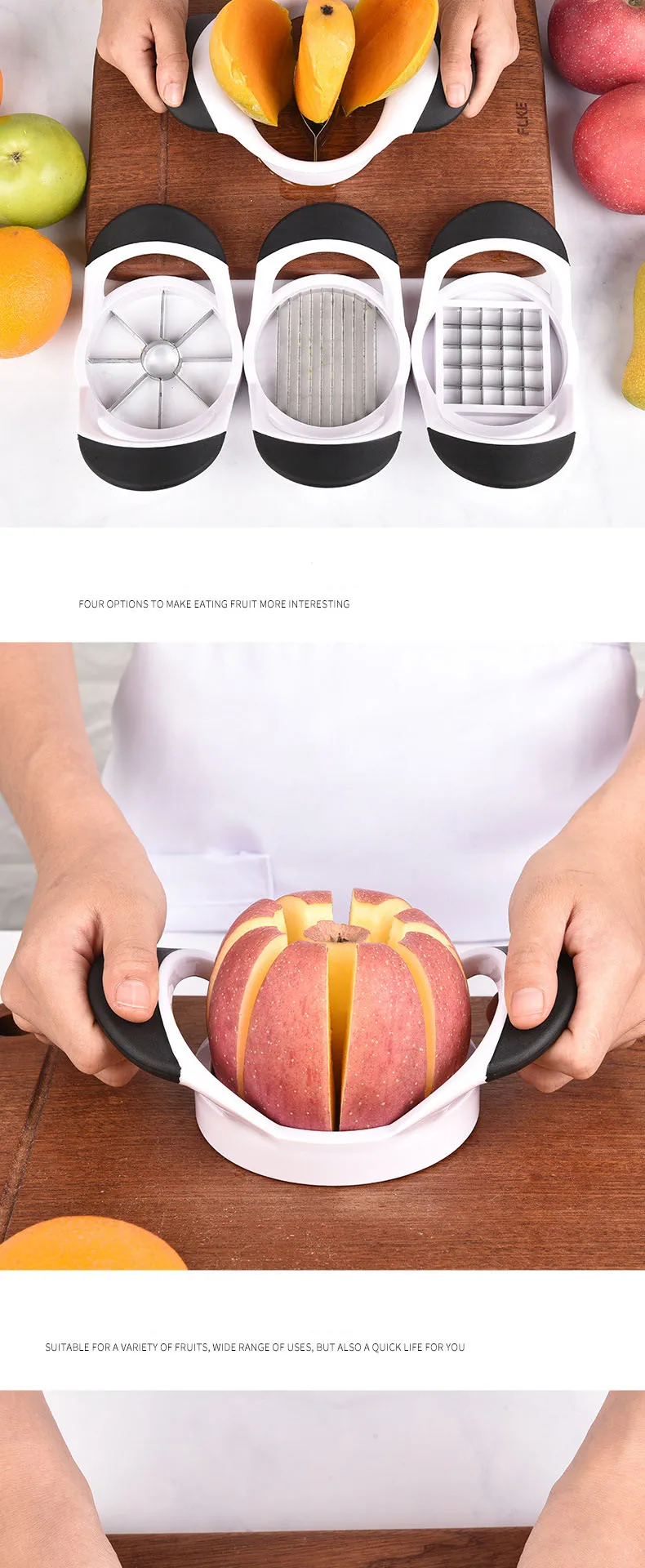 Stainless Steel Mango Cutter - Efficient Fruit Slicer