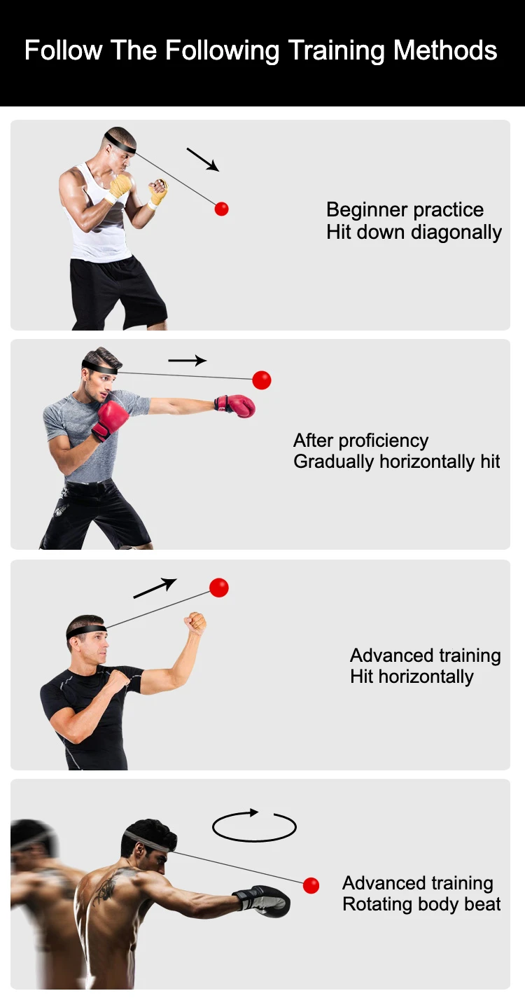 Gym Fitness Training Boxing Reaction Punching Headband Ball with Carton ...