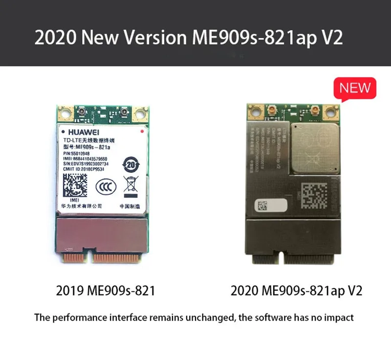 Me909s-821a V2 Mini Pcie 4G Module - CAT4 FDD LTE WCDMA GSM