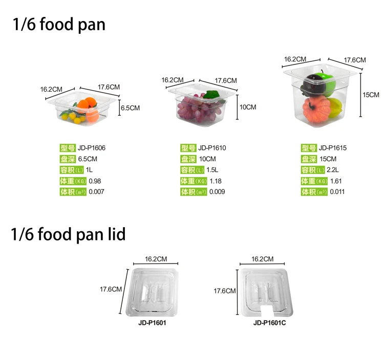 Custom Clear Plastic Unbreakable Polycarbonate Gastronorm 1/1 Gn ...