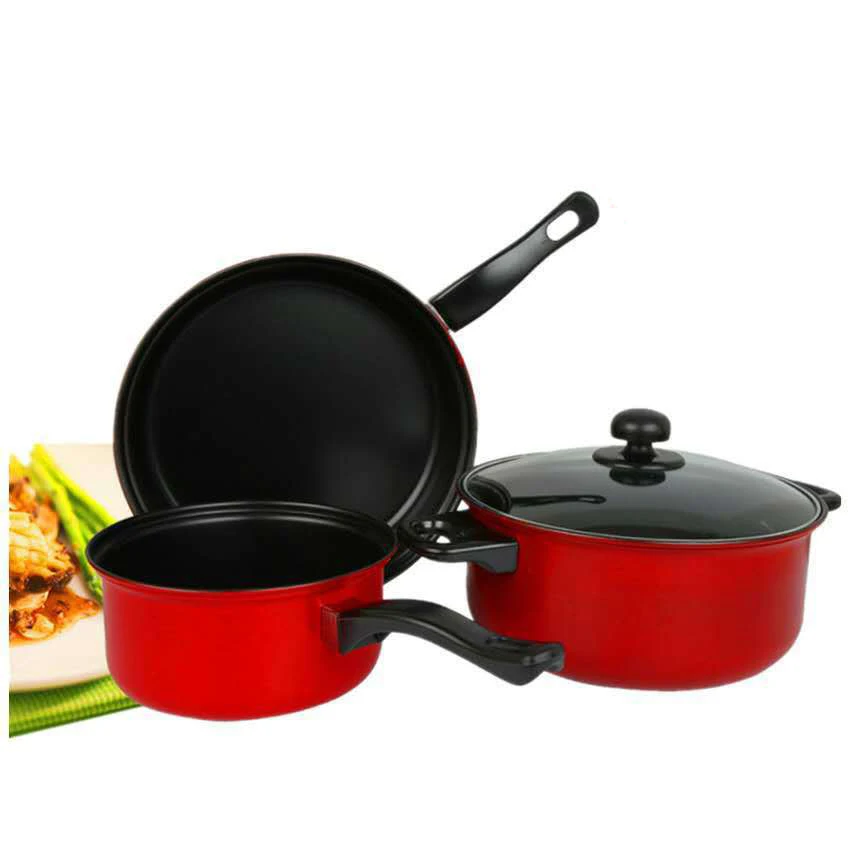 Wholesale Non-stick Three-piece Flat Bottom Cookware Sets - Buy ...