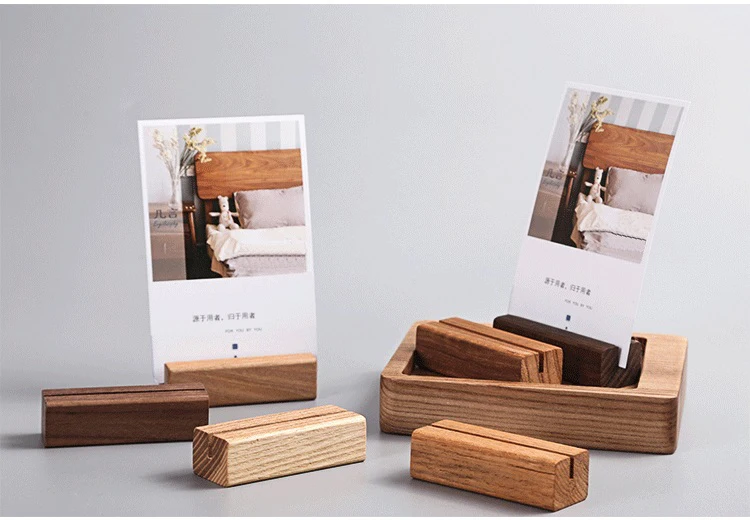 Cafe Shop Table Tent Card Stand Custom Restaurant Wooden Menu Holders ...