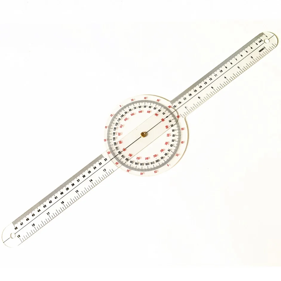 First Aid Plastic 12" Goniometer - 360 Degree PVC Limb Angle ...