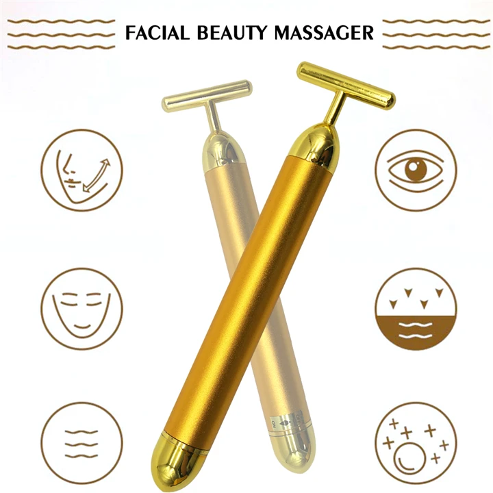 Micro Pulse Facial Massager - 24k Gold, Skin Tightening