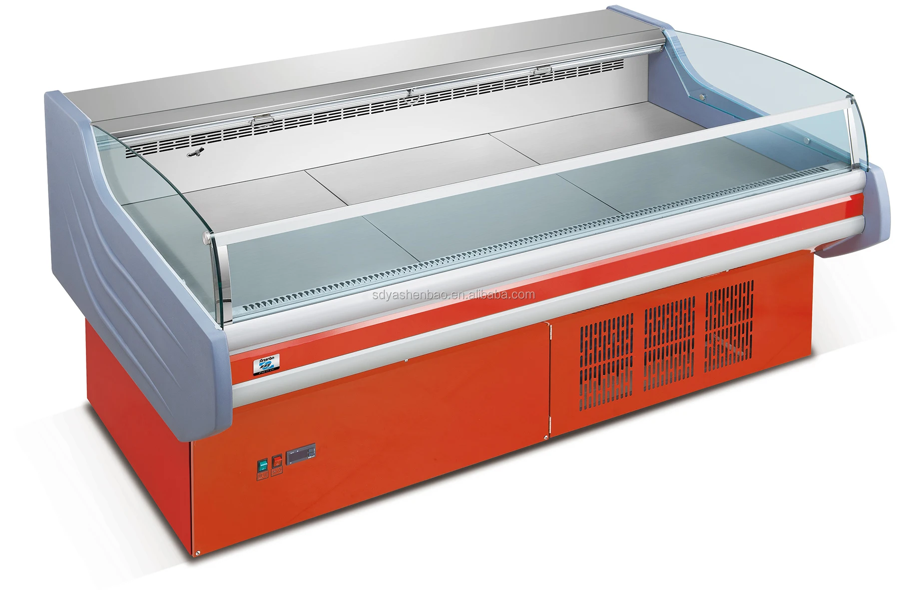 Commercial Glass Door Fresh Meat Display Showcase Freezer For Meat Shop ...