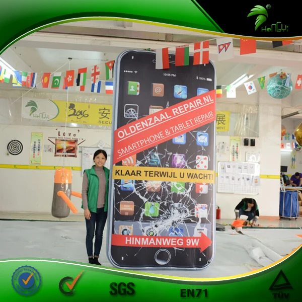 Giant Inflatable Cell Phone Blow Up With Cracked Screen Inflatable ...