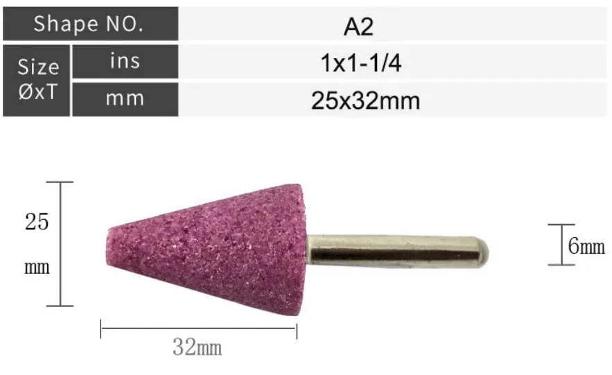 Abrasivos Ceramic Grinding Head - Emery Stone for Metal