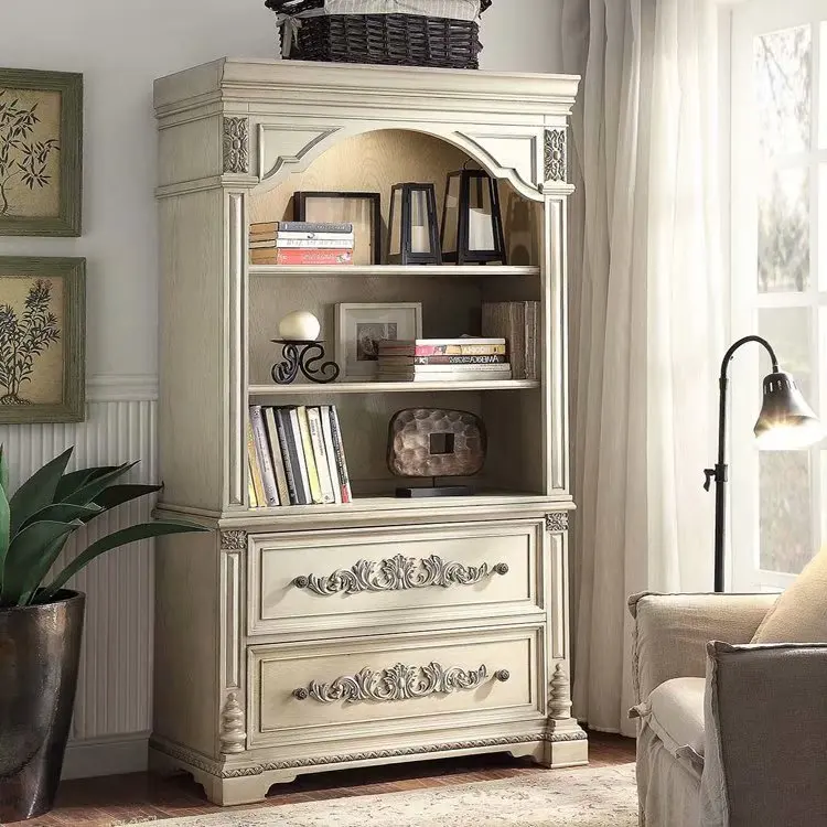 High Quality American Antique Design Bookshelf Solid Wood