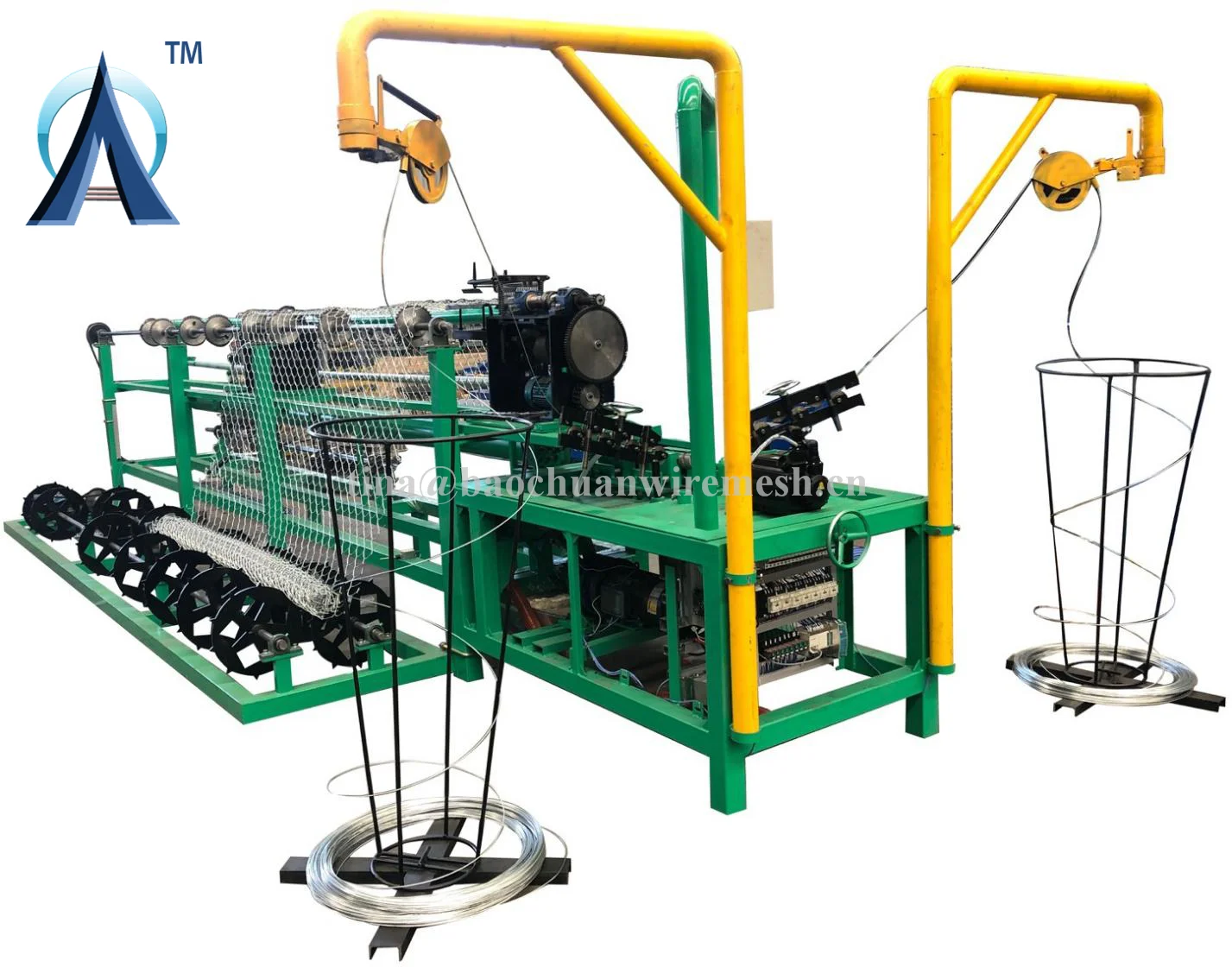 Good Quality Chain Link Fence Making Machine Fully Automatic Weaving ...