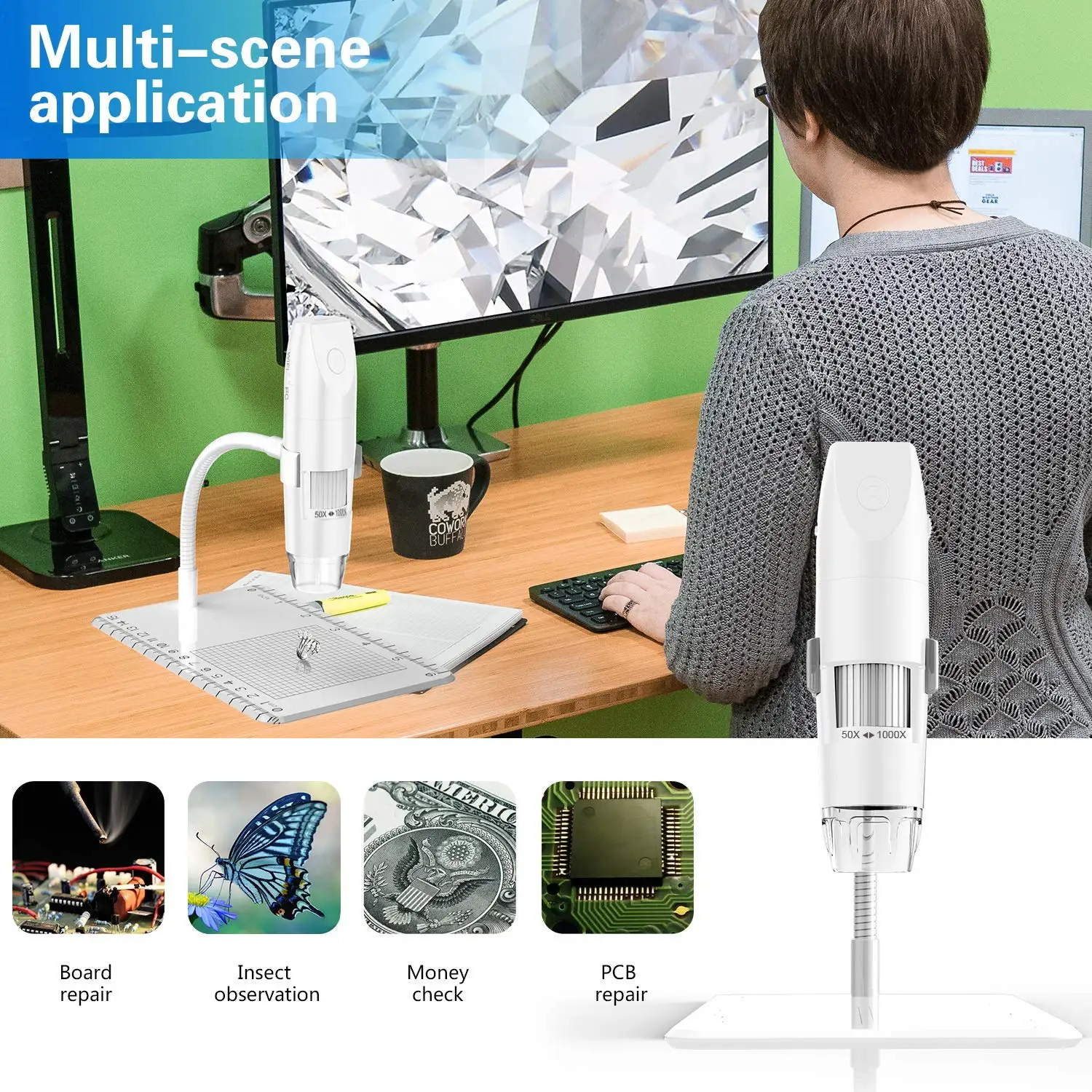 1000X Digital Microscope - Wireless Magnification for Iphone