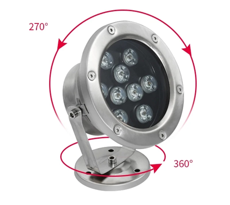 SS304 Underwater LED Lights - RGB, 24V, IP68, 80000hrs