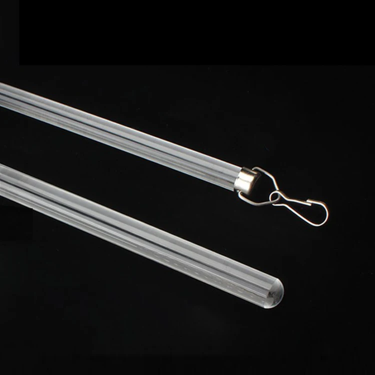Heavy Duty CRYSTAL CLEAR ACRYLIC DRAPERY WAND - Curtain Accessories