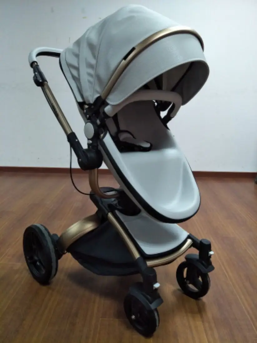 China Pu leather Agape stroller 3 in 1 baby pram with EN certificate ...