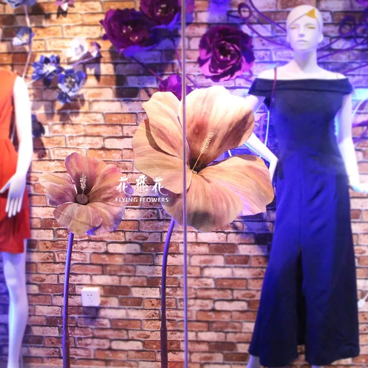 Artificial Giant Foam Hibiscus Flowers Wedding Fashion Window Display ...