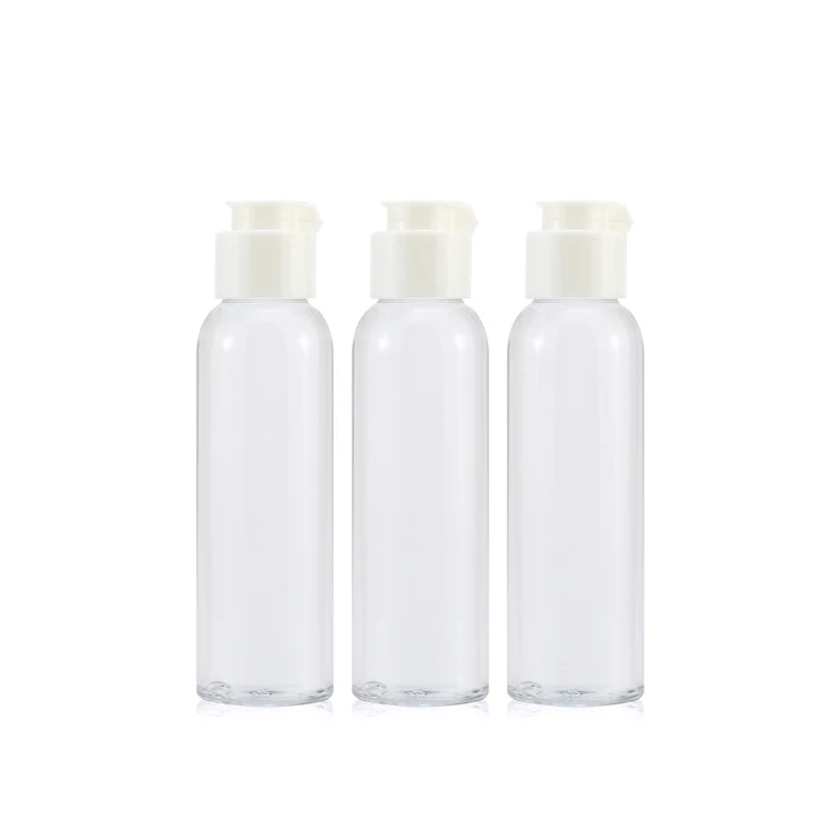 Black Flip Top Cap Lotion Cosmetic Squeeze Bottle Sliver / Plastic High ...