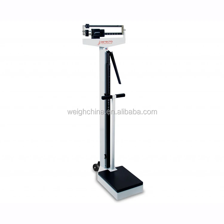 Mechanical Gym Weighing Scale with Height Rod - Max Capacity 220kg, 1 ...