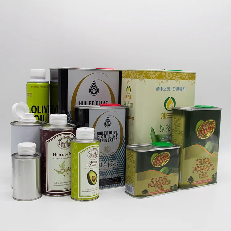 Edible Oil Cans - Durable 100ml to 500ml Tinplate Packaging
