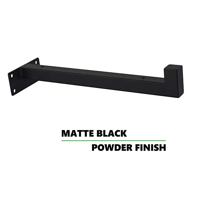 Heavy Duty Industrial Metal 12" Floating Square Tube Wall Shelf Bracket ...