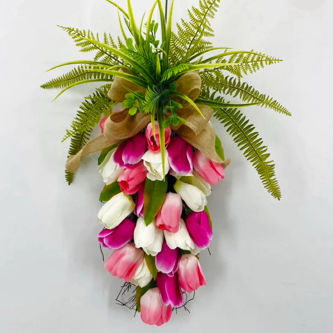 Artificial Plant Tulips Flowers Wall Hanging Ornaments Used For Home ...