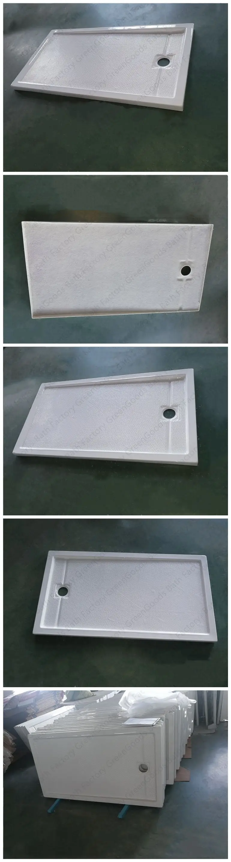 Greengoods Bath Factory Portable Large Rectangular Shower Tray