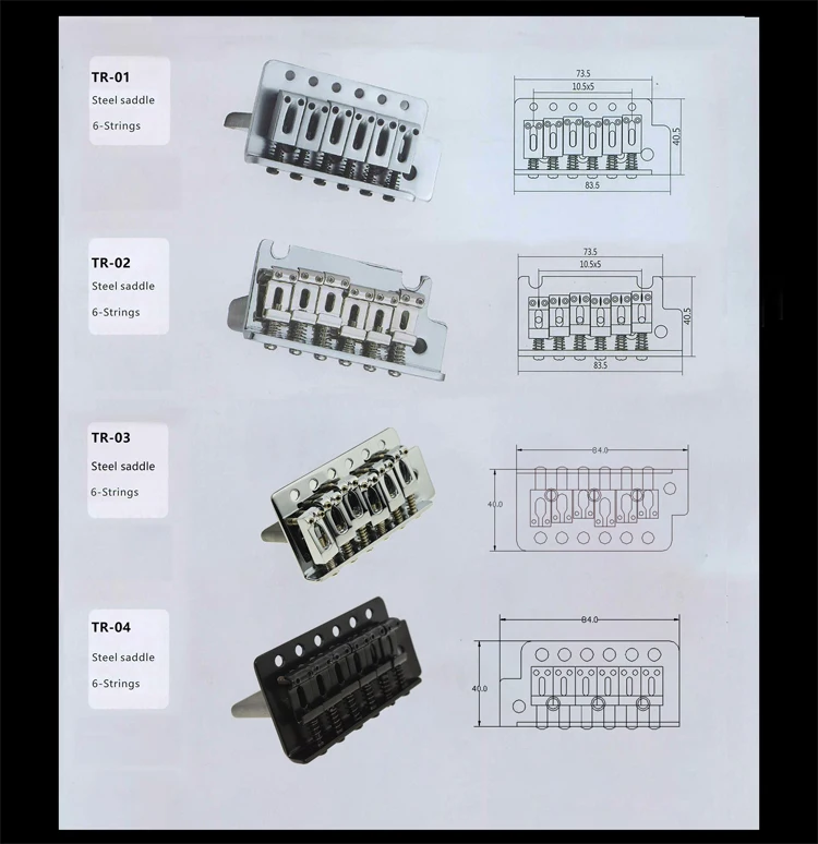 Wholesale Guitar Hardware Series,Fixed Bridge System,S T Style Concave ...