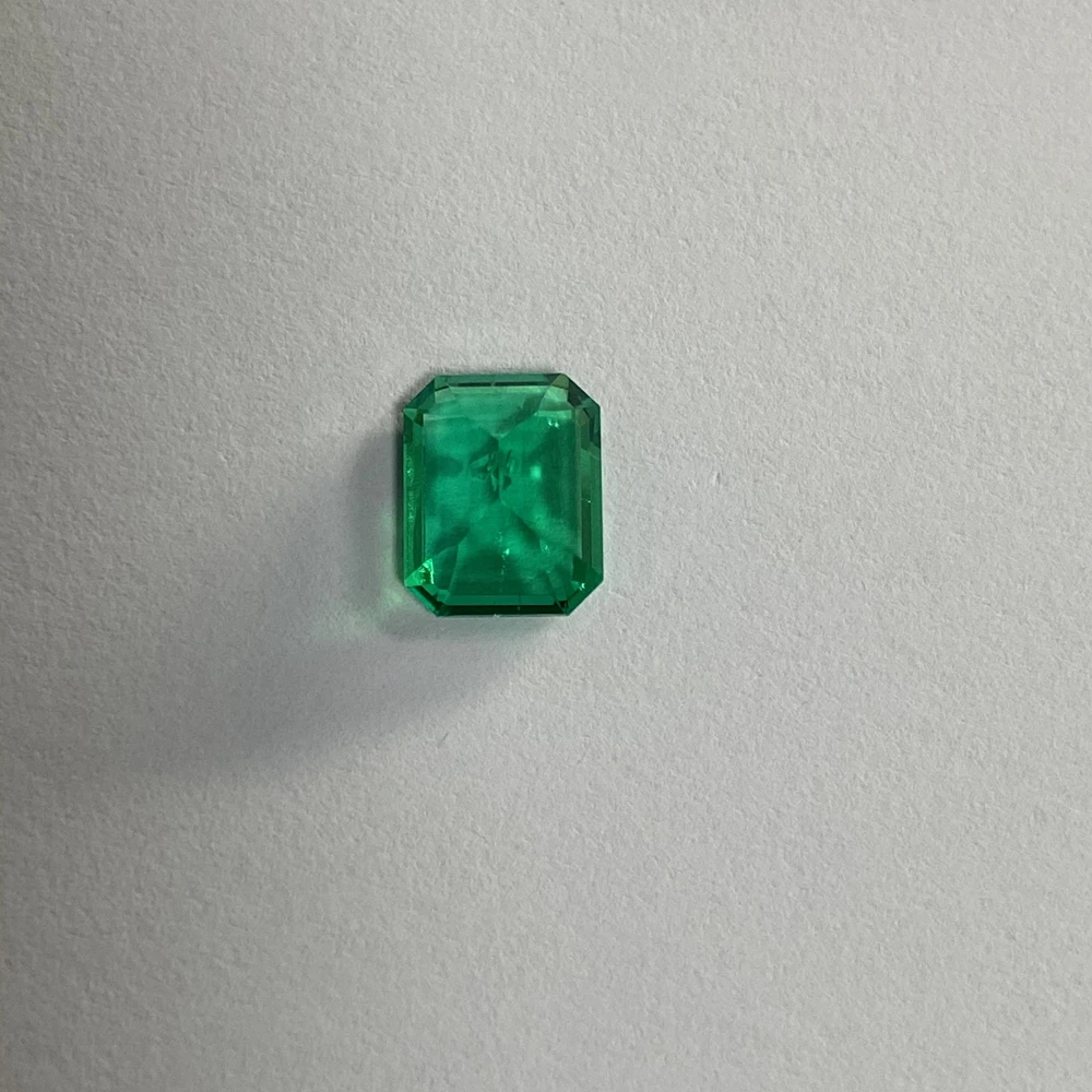 Lab Grown Green Emerald 12x8mm 4.2 Cts Grc Certificate Synthetic ...