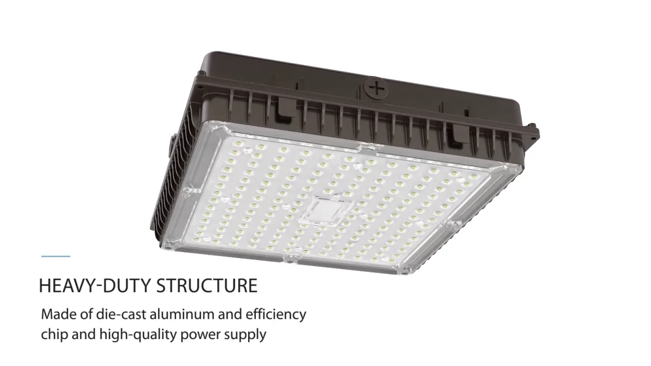 45w 65w Ip65 Waterproof Canopy Led Light Cul Dlc Gas Station Led Canopy ...