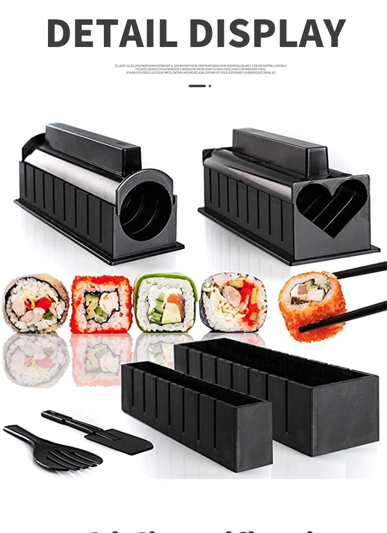 11-pieces No-stick Professional Sushi Making Kit,Eco-friendly Kitchen ...