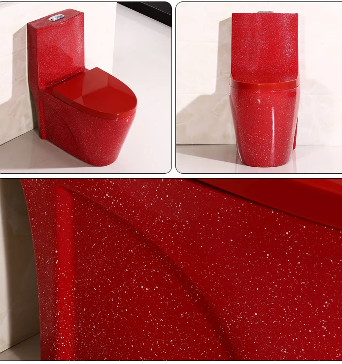 Modern Colorful Sanitary Wares Wc Ceramic One Piece Red Wc Toilet With ...