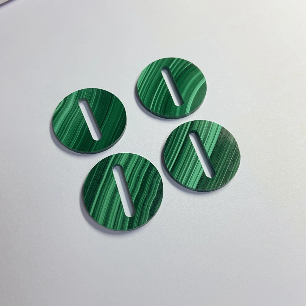 Round Brilliant Cut Natural Gemstone Disc With Hole In Different Color ...