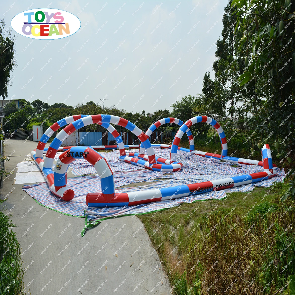 Inflatable Racking Track Inflatable Race Track Go Kart Racing - Buy ...