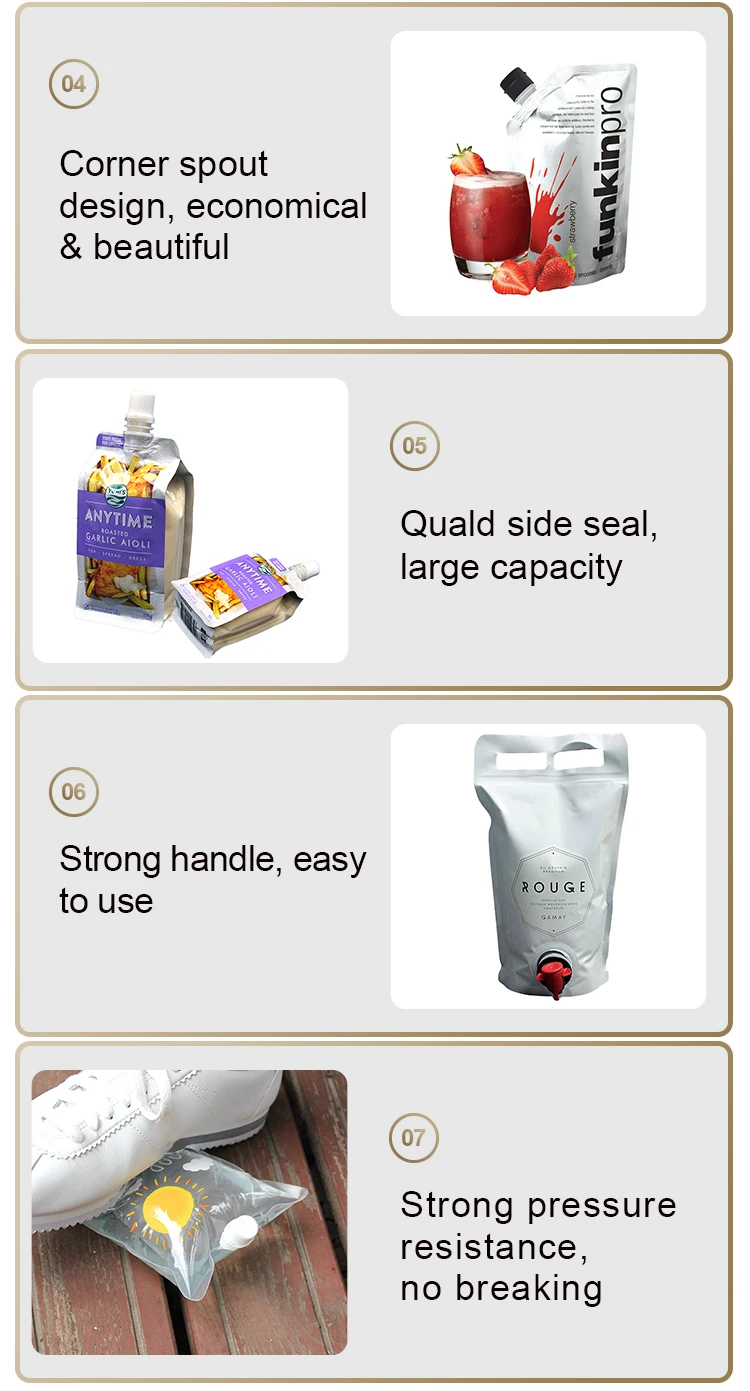 Sustainable Eco Friendly Paper Doypack Juice Beverage Liquid Packaging ...