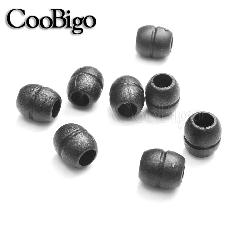 3.5mm Plastic Cord Lock Stopper Drum Shape Slide Beads