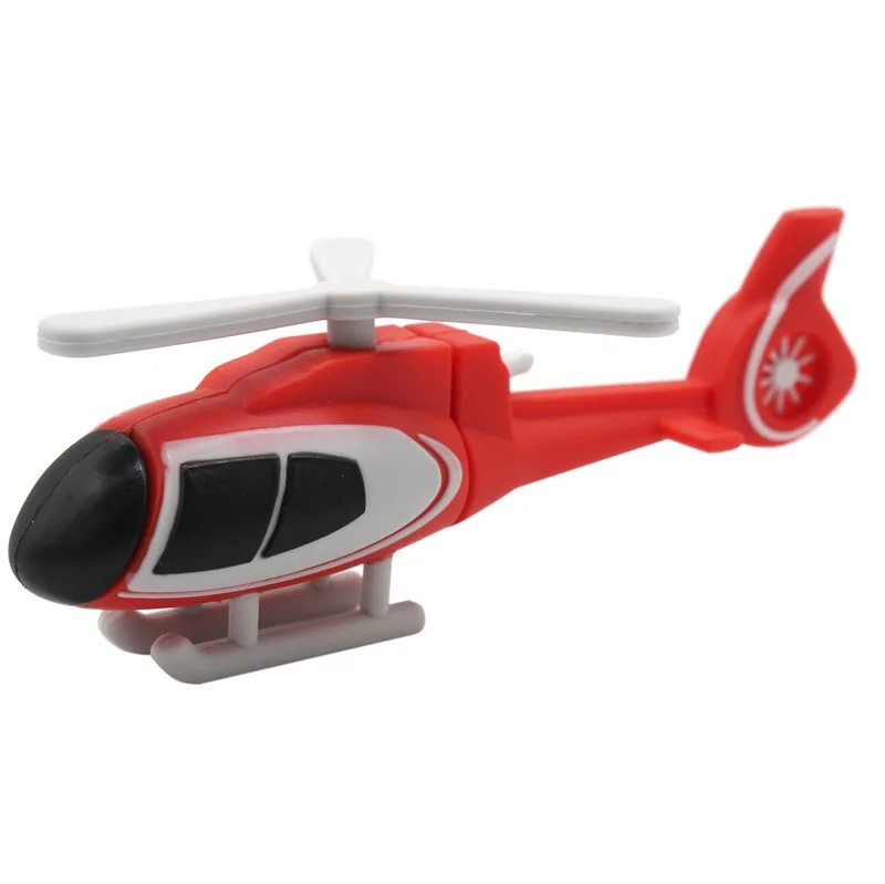 Rubber Soft PVC 3D Helicopter Plane USB Flash Drive
